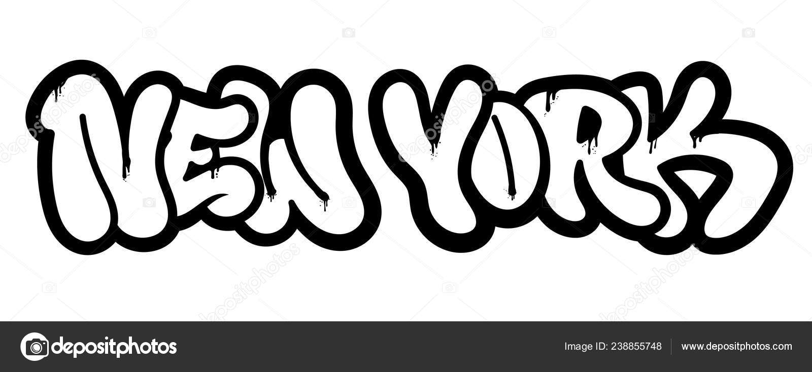 New York In Graffiti Letters