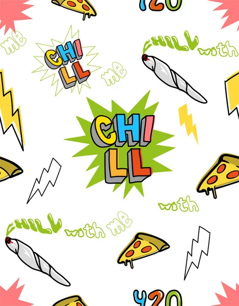 Chill sticker set Stock Vector Image by ©Dovbush94 #242440350