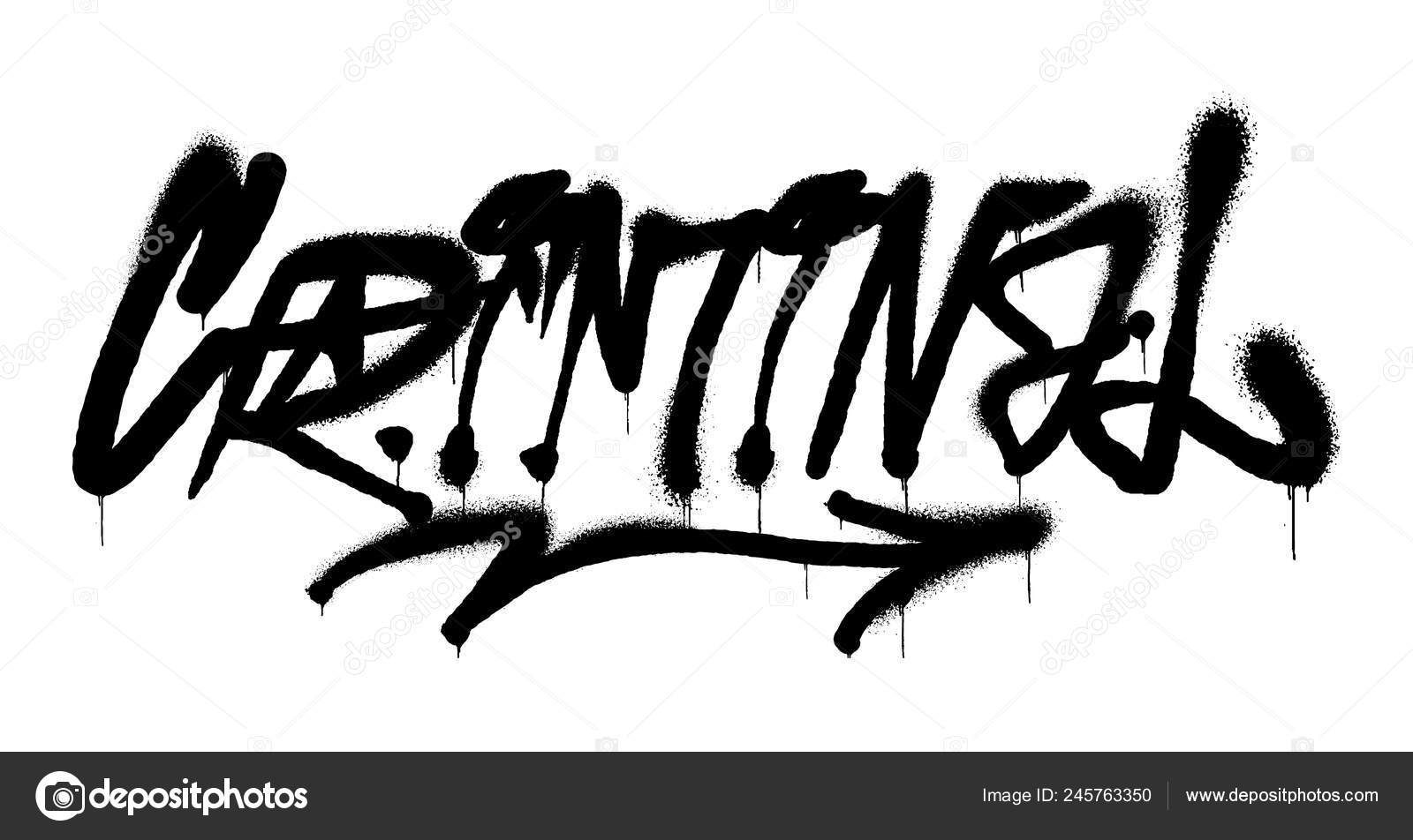 Etiqueta de letras de graffiti criminal Vector de stock #245763350 de ...