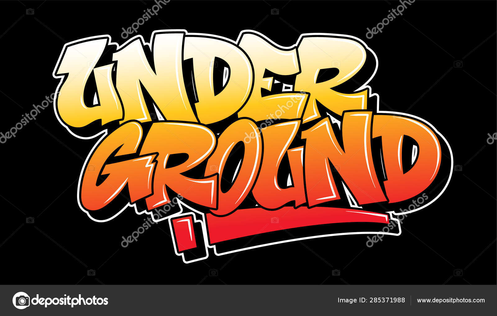 Graffiti style lettering text design Stock Vector by ©Dovbush94 285371988