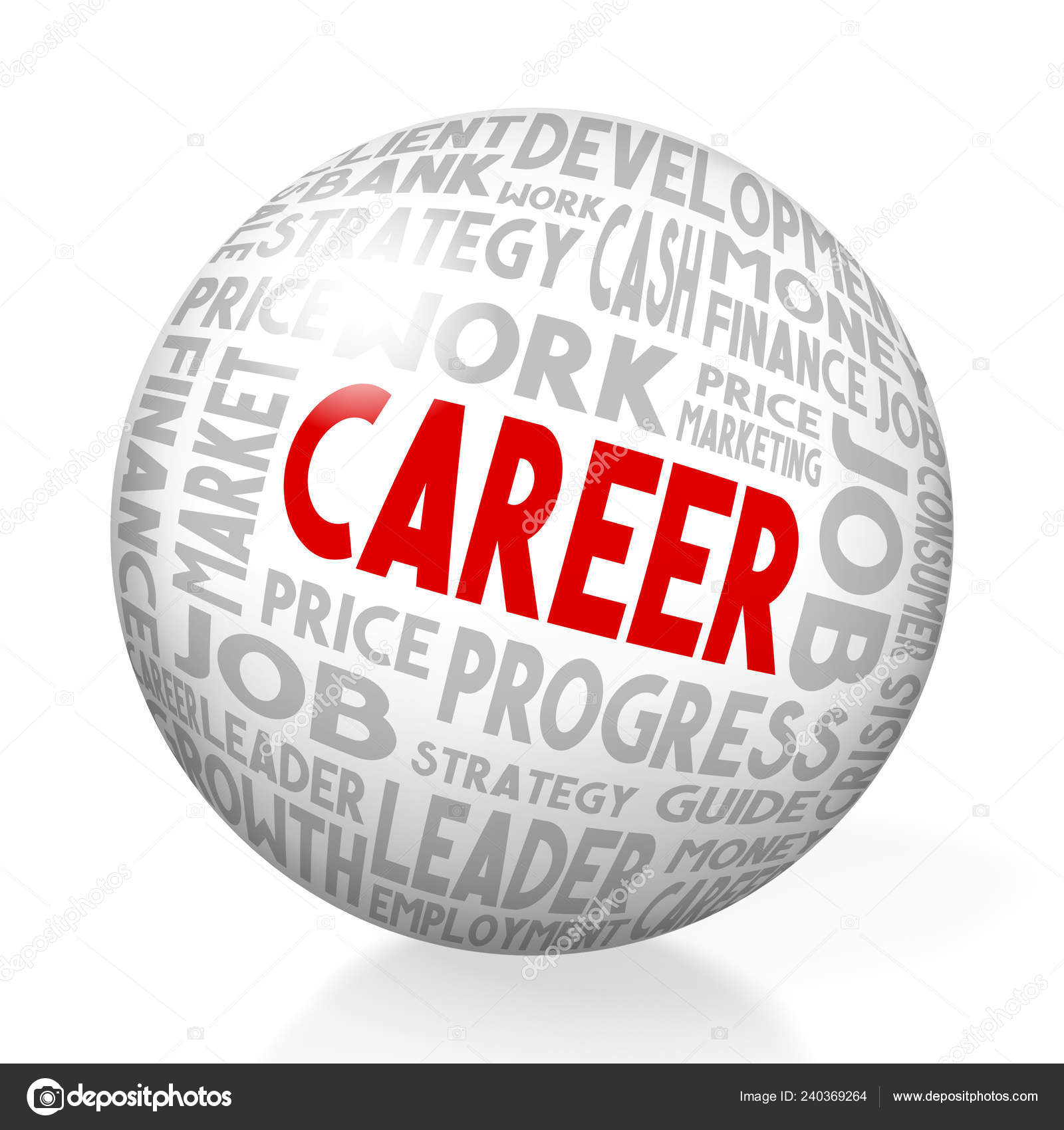 Career Concept Sphere White Background — Stock Photo © 3d_generator ...