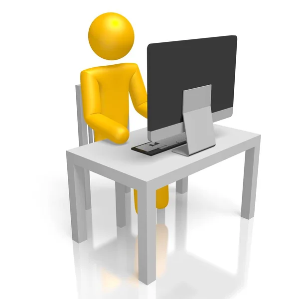 3d man computer Stock Photos, Royalty Free 3d man computer Images ...