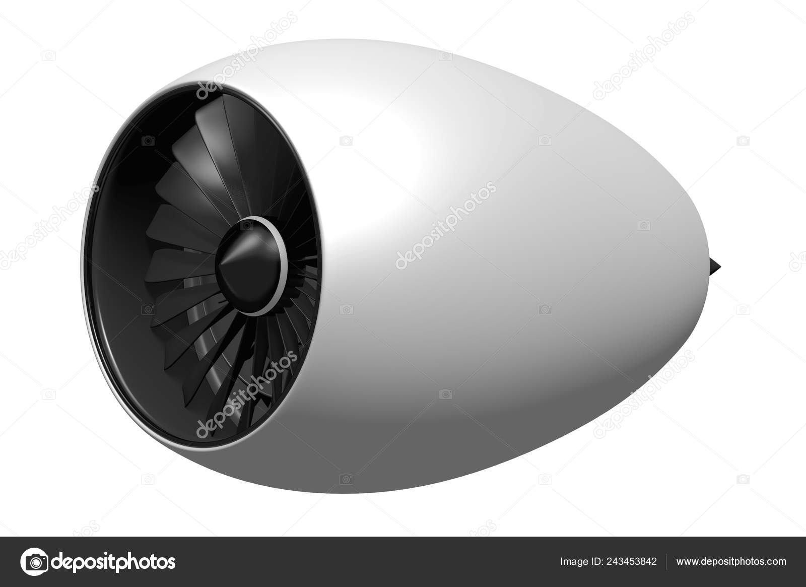 Airplane Engine Side View