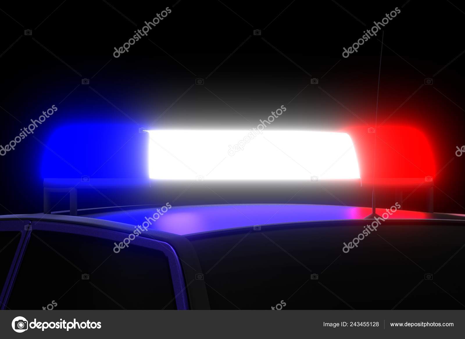Blue Red Police Lights — Stock Photo © 3d_generator #243455128