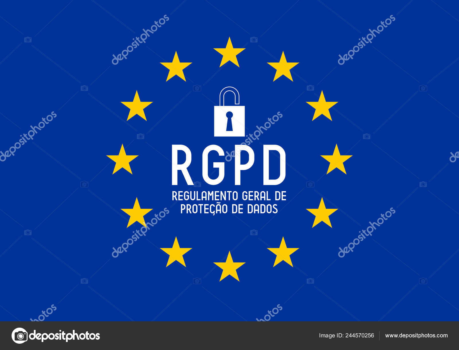 Rgpd Gdpr English General Data Protection Regulation — Stock Photo © 3d ...