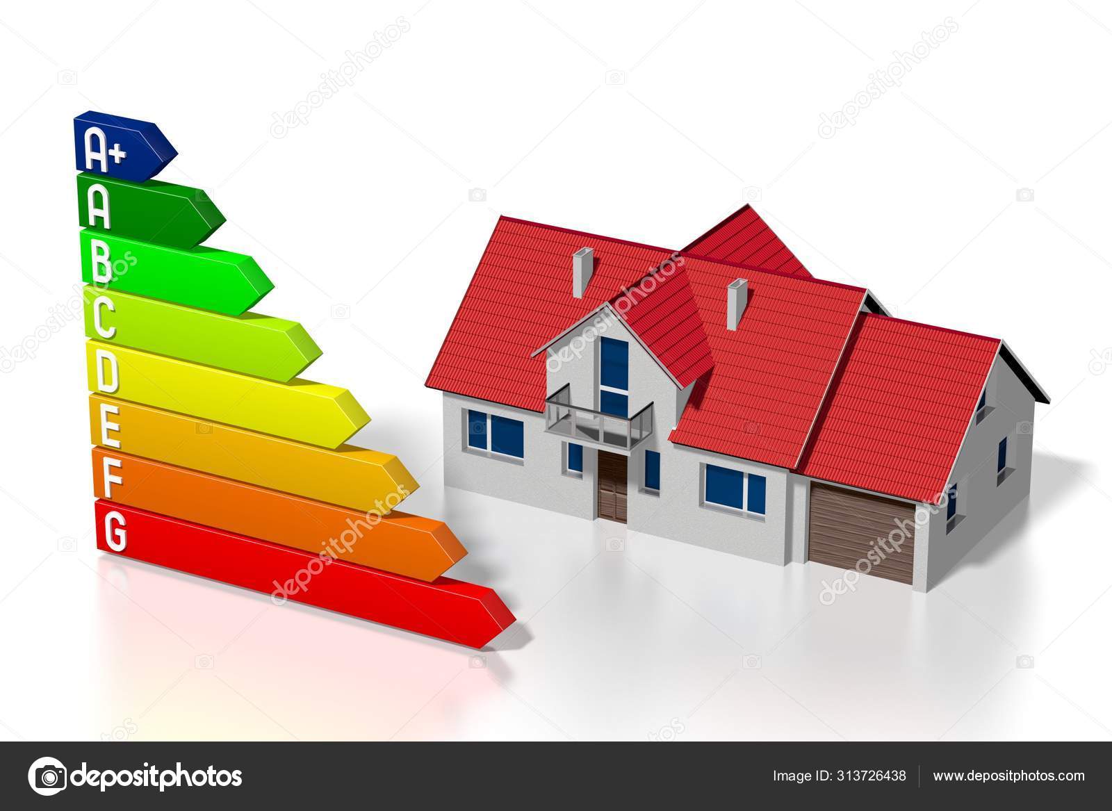 Energy Efficiency Chart Power Electricity Saving Concept Stock ...