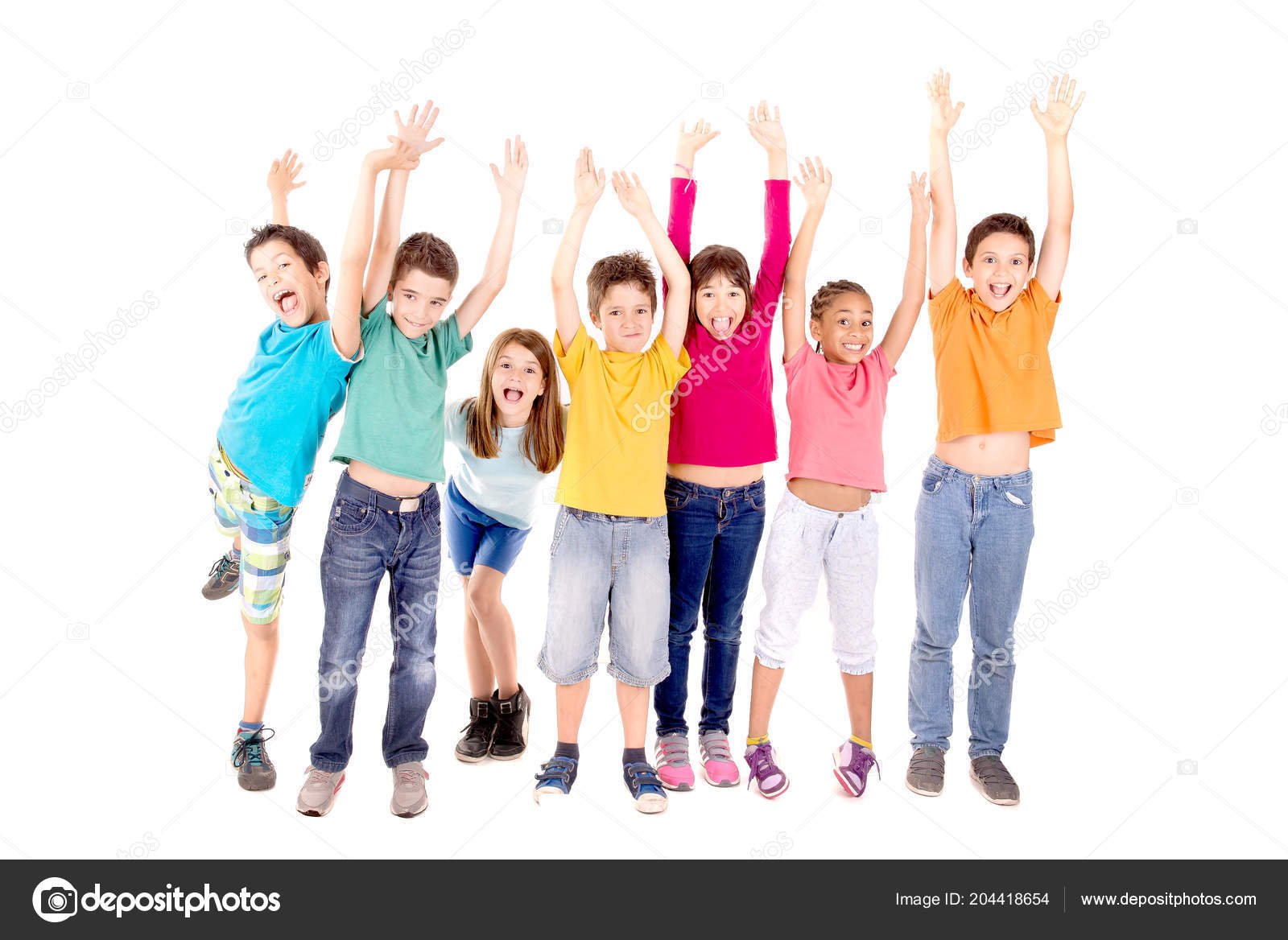Little Kids Isolated White Background Stock Photo by ©verkoka 204418654