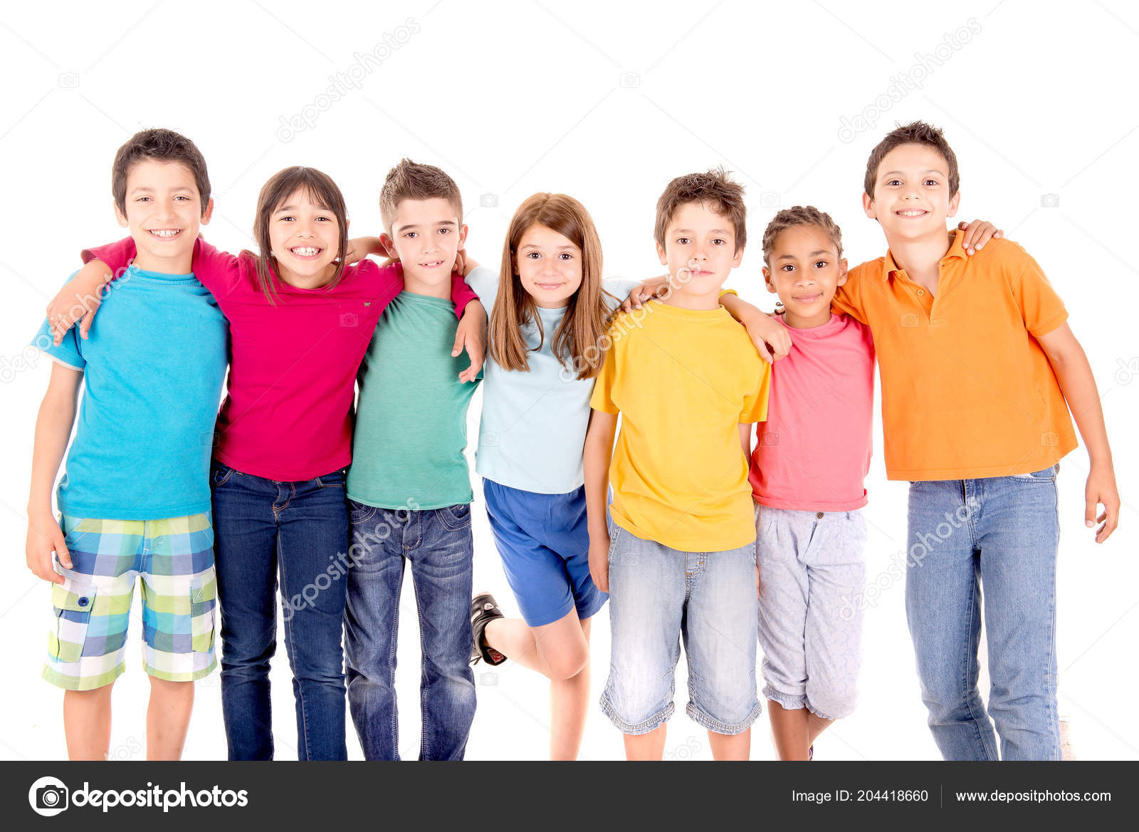 Little Kids Isolated White Background Stock Photo by ©verkoka 204418660