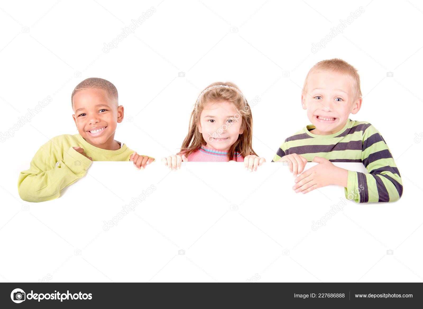 Little Kids Isolated White Background — Stock Photo © verkoka #227686888