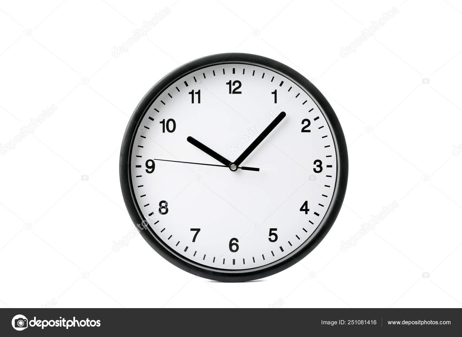 Big beautiful office clock isolated on white background — Stock Photo ...