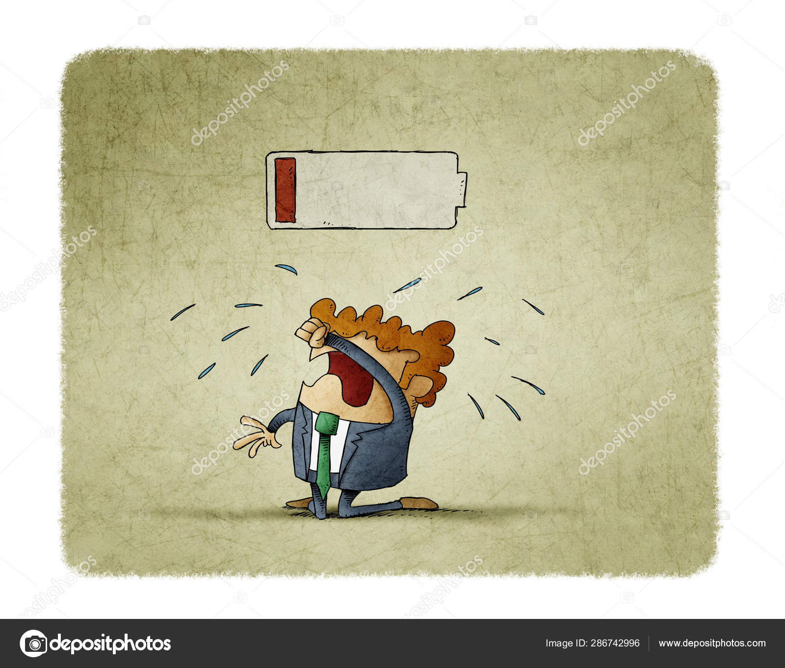 Man is crying on his knees because he has run out of energy — Stock ...