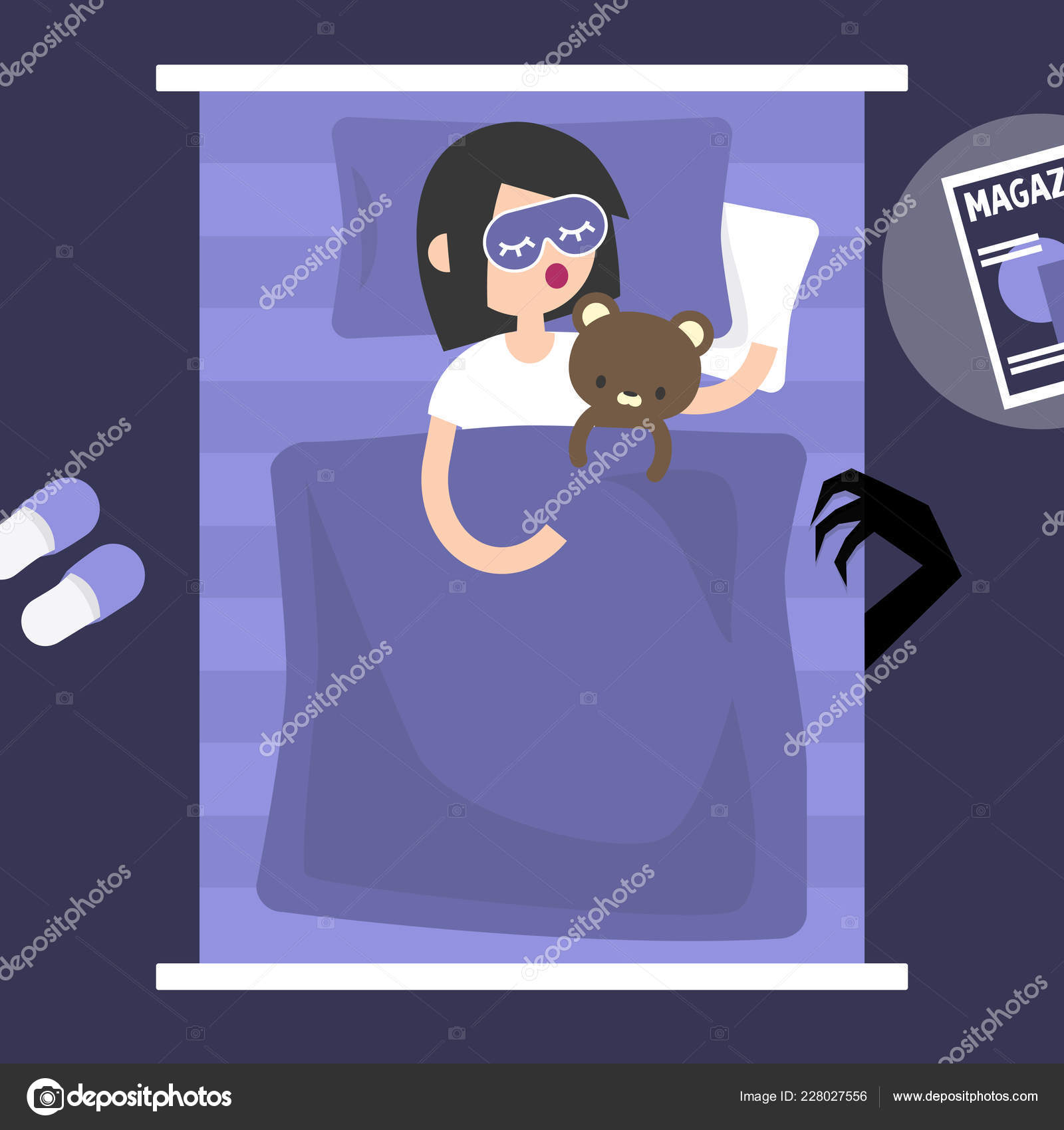 Monster Under Bed Clipart