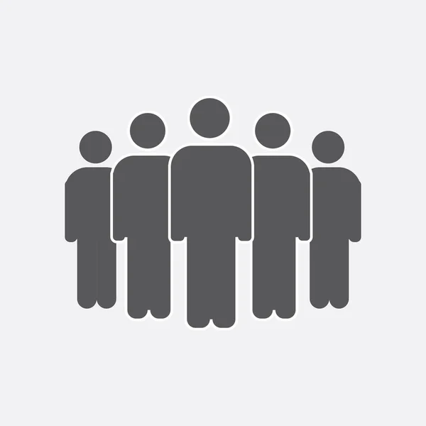 Group of five people vector icon — Stock Vector © avicons #303392624