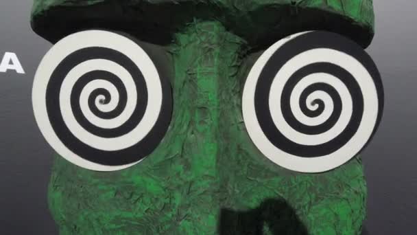 Hypnosis Spiral Eye Layout Hypnotic Rotating Eyes — Stock Video ...