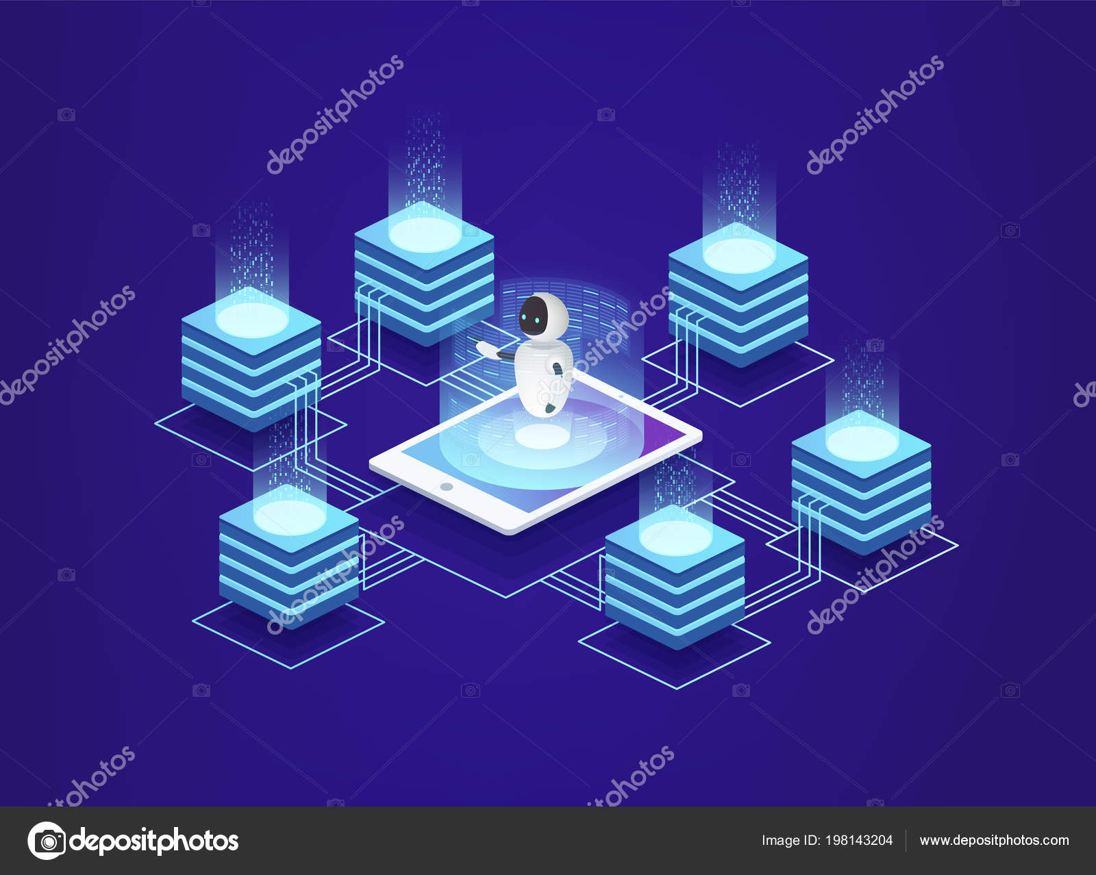 Server Station Data Center Digital Information Technologies Control ...