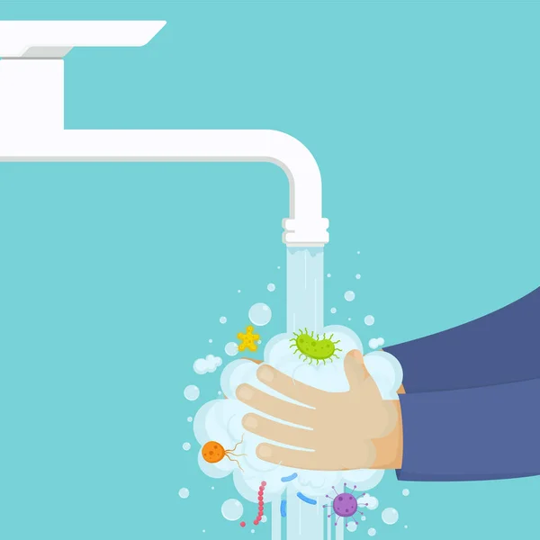 Wash Hands In Sink Stock Vector Image By ©drogatnev 206390150