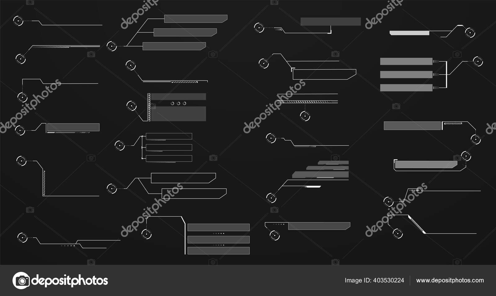 Information touch callout headers elements hud. Futuristic user ...