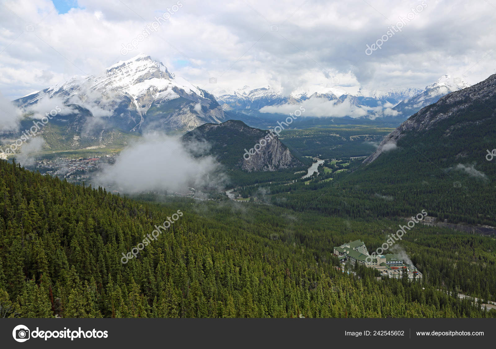 View Banff Upper Hot Springs Banff National Park Alberta Canada Stock ...