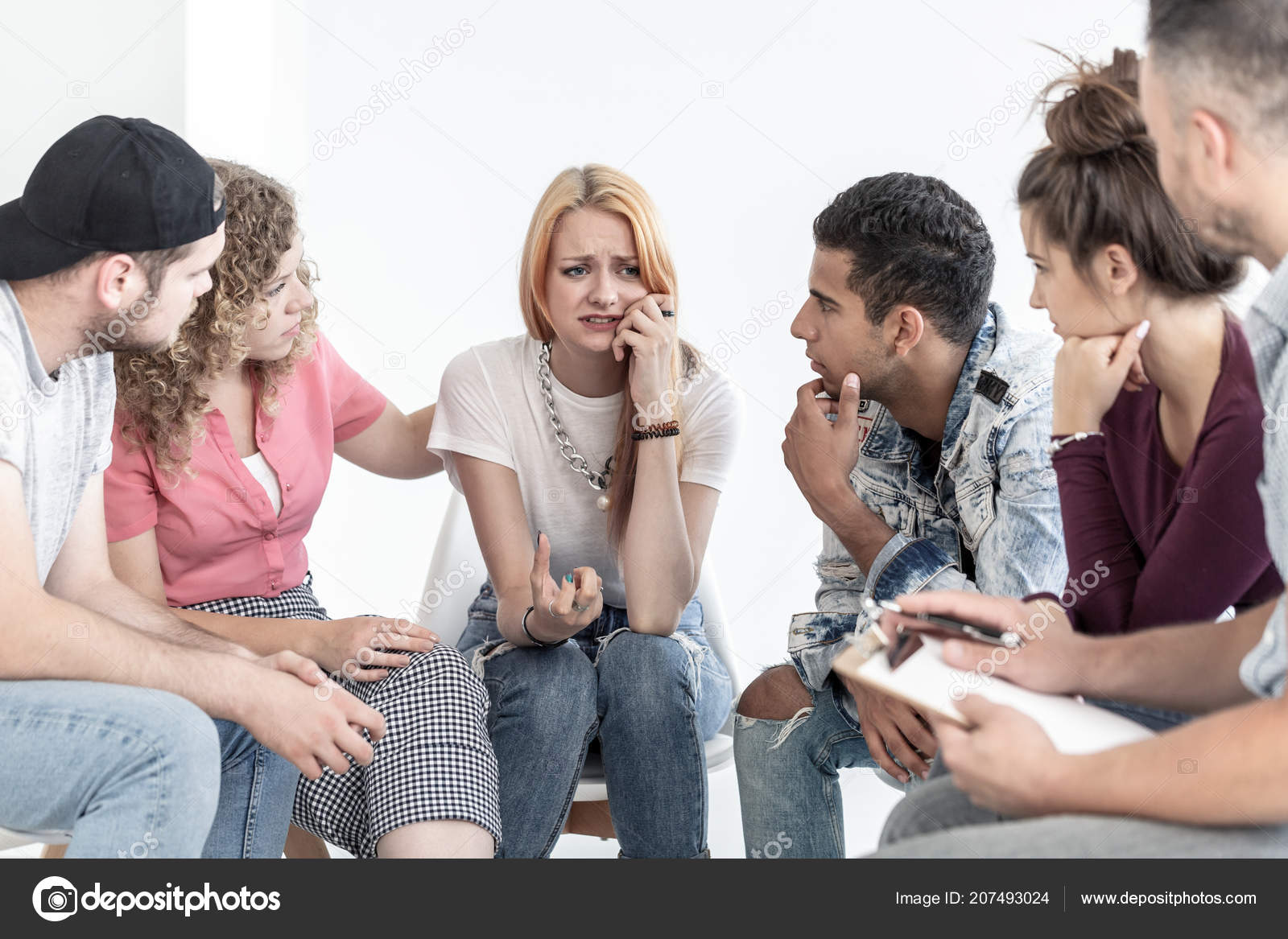 Crying Group Of People