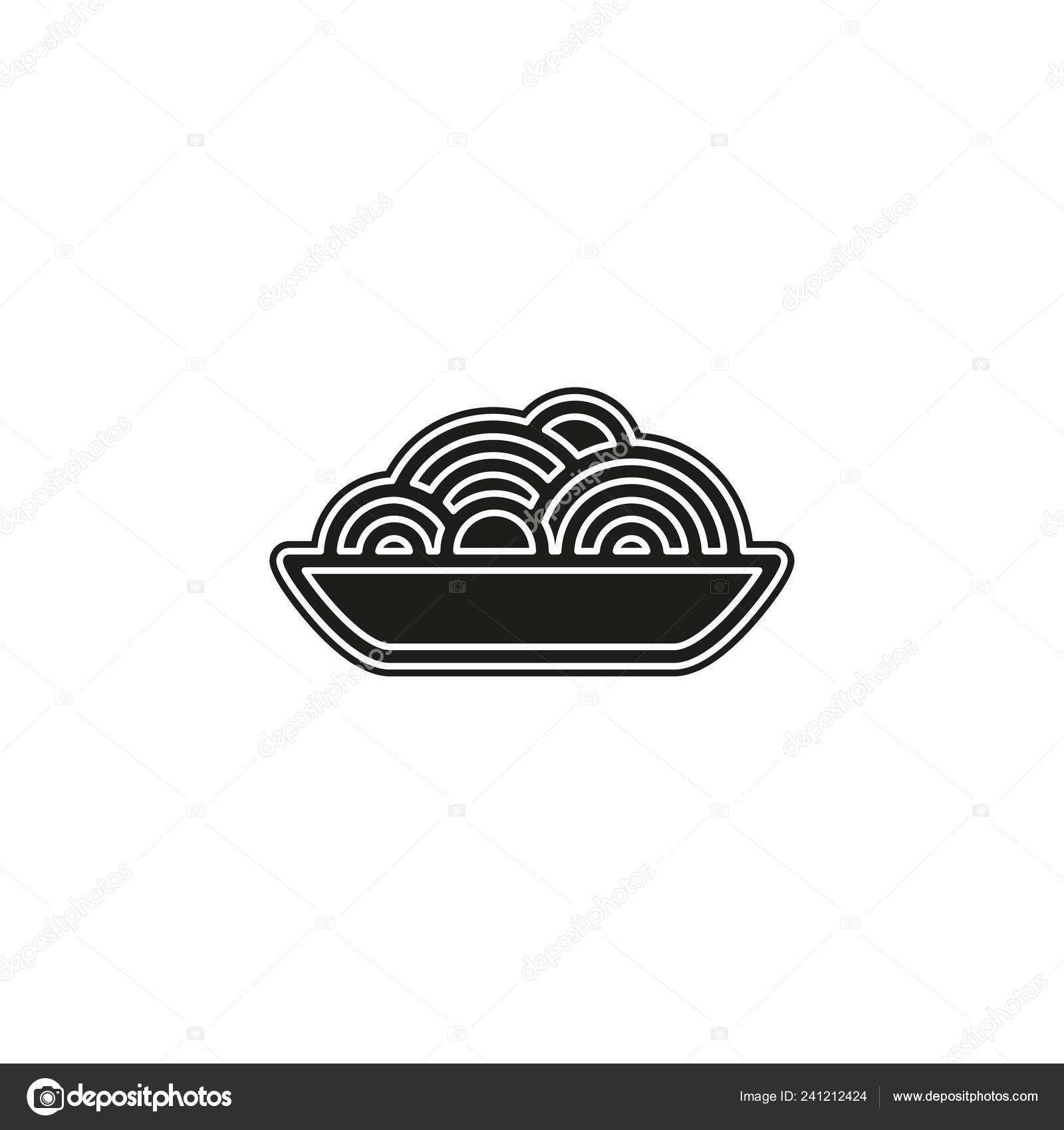 Icon: spaghetti plate | Pasta Plate Icon Vector Spaghetti Illustration ...