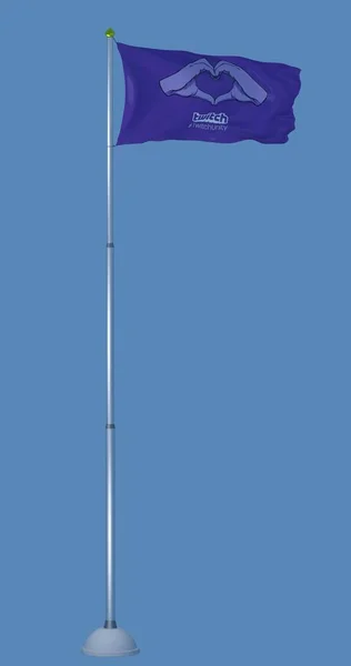 Twitch Flag Twitch Movement Flagpole Sky Background — Stock Photo ...