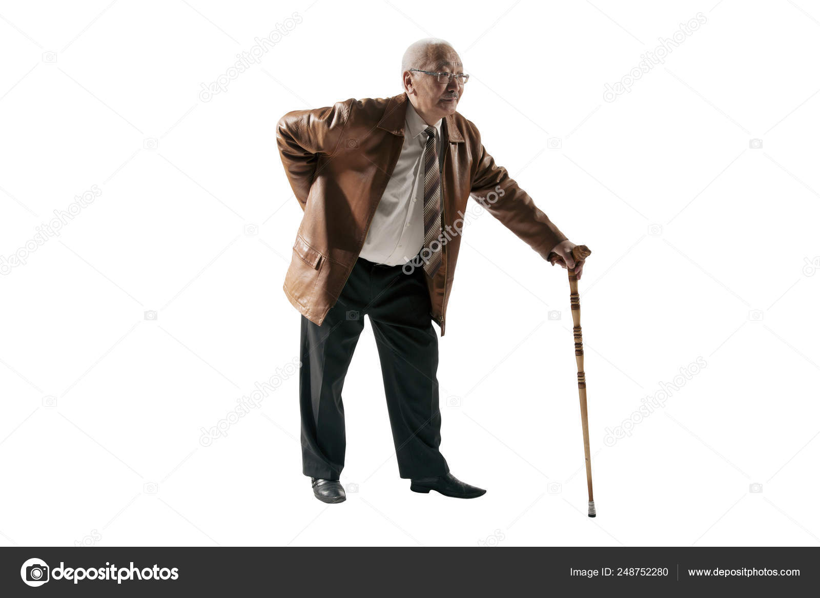 Gammel Mand Med Stok Der Lider Gigt — Stockfoto © sdigitall #248752280