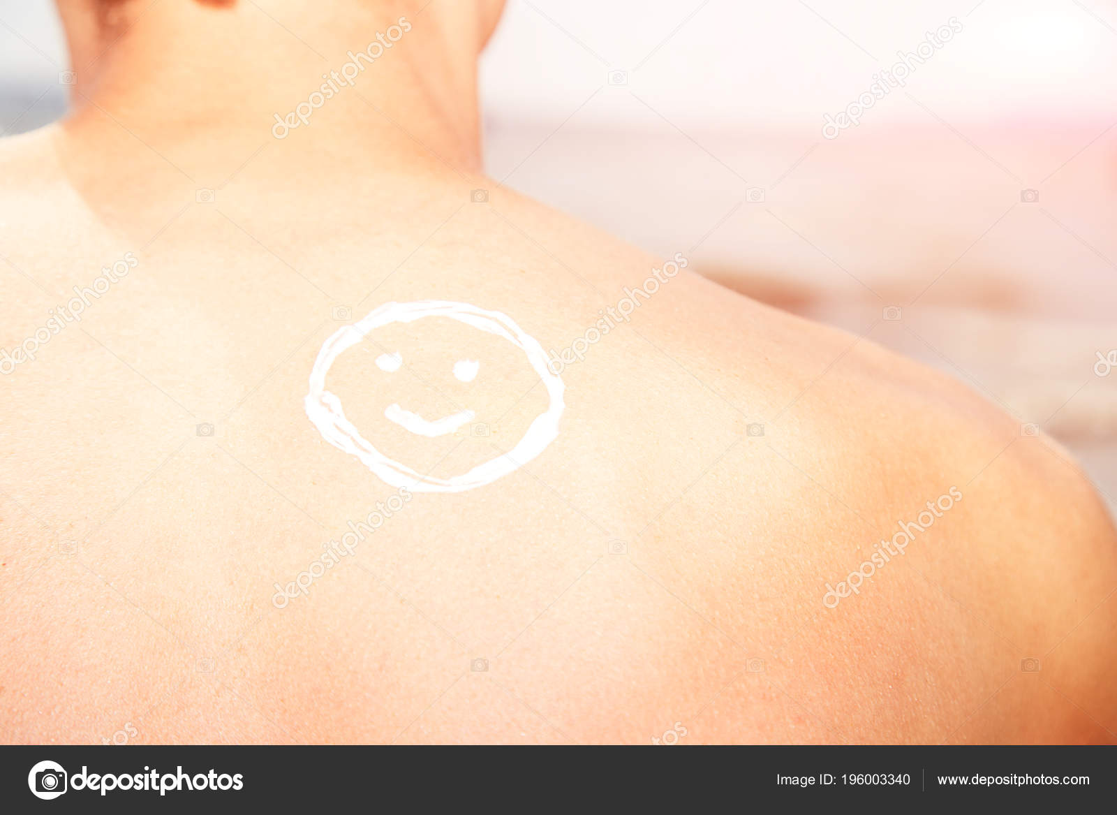 Lotion Man Sunscreen Smiley Sea Background ⬇ Stock Photo, Image by ...