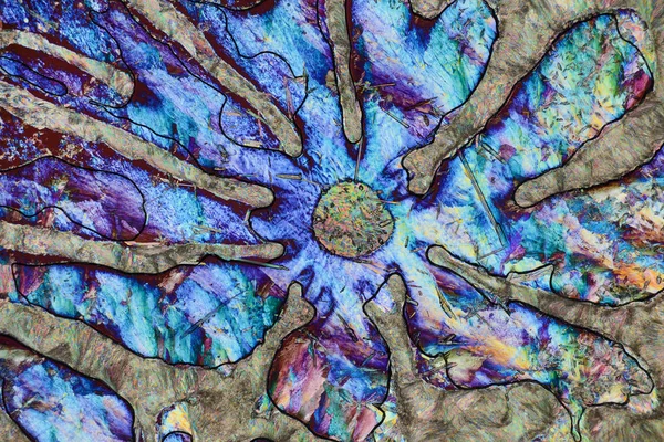 Colorful micro crystals in polarized light. - Stock Image - Everypixel