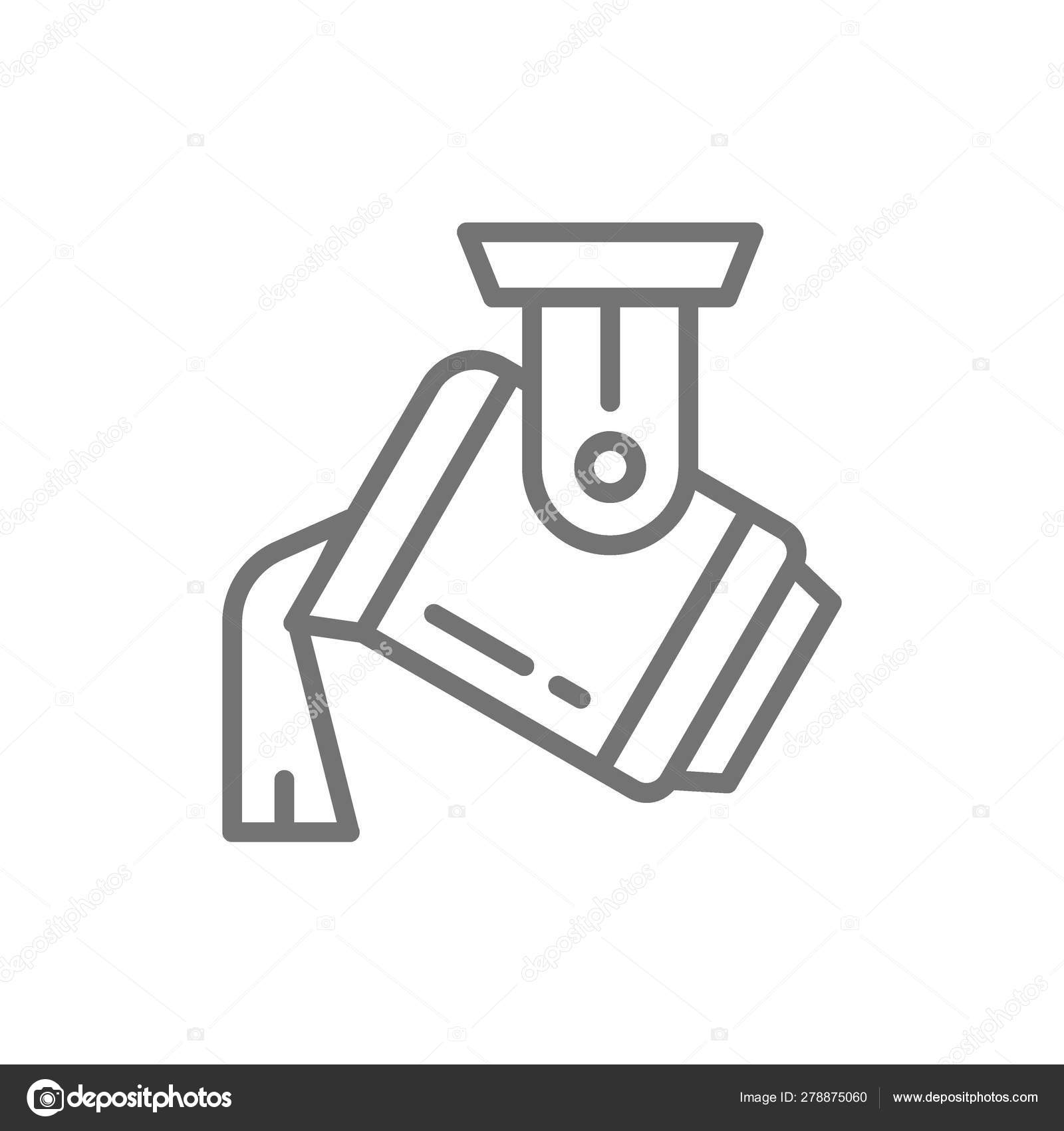 Casting metal, steel production, metallurgy line icon. Stock Vector ...