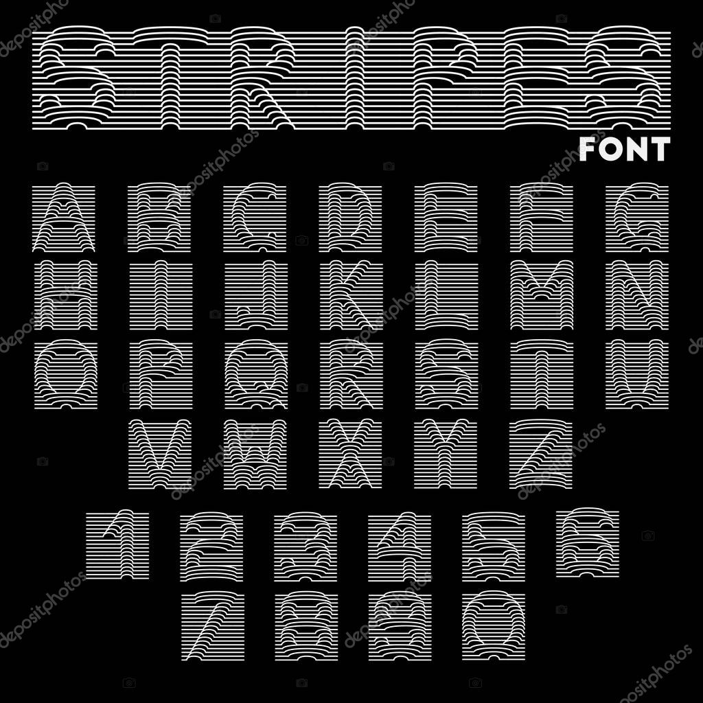 Fuente vectorial. Volumen de fuente para carteles, banners, titulares ...