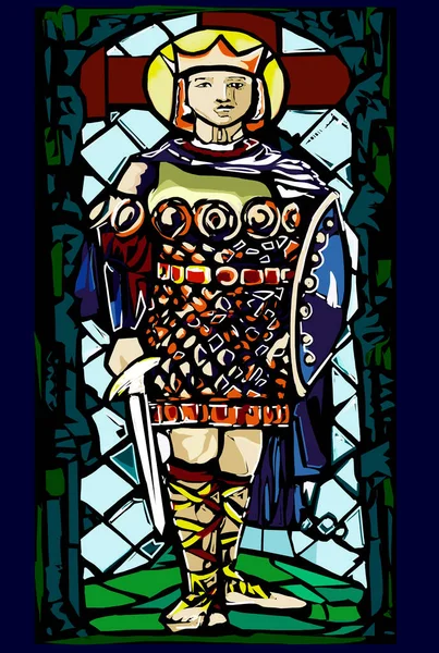 Una serie de reyes de Inglaterra. San Edwin es el rey de Northumbria ...