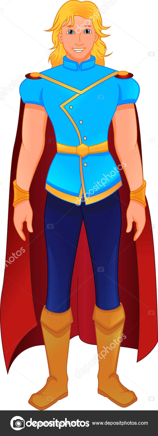 Vector Illustration Charming Prince Cartoon Stock Vector Image by ...
