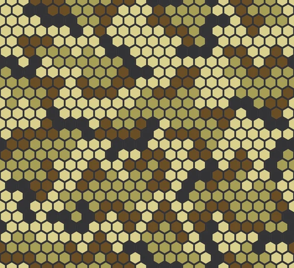 Camouflage Seamless Pattern Hexagon Honeycomb Shapes Stock Vector Image ...