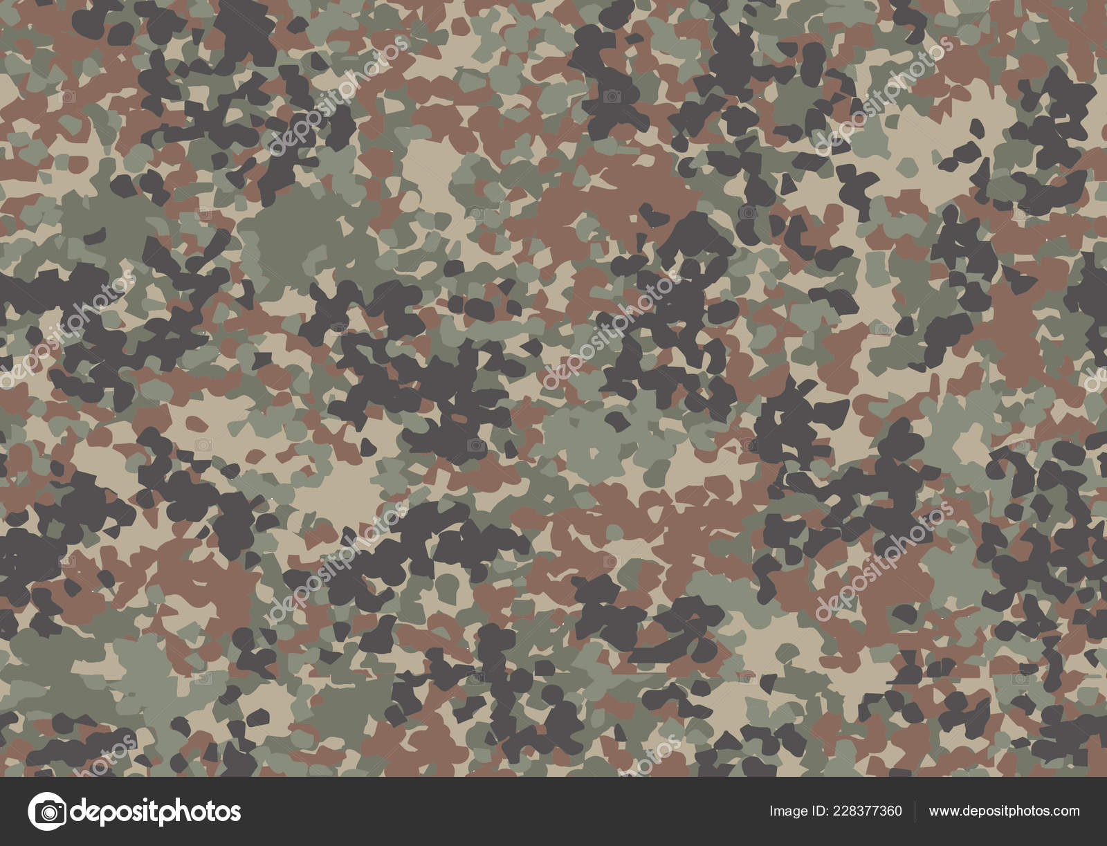 Military Hunting Camouflage 'Splotchy' Seamless Pattern Five Colors ...
