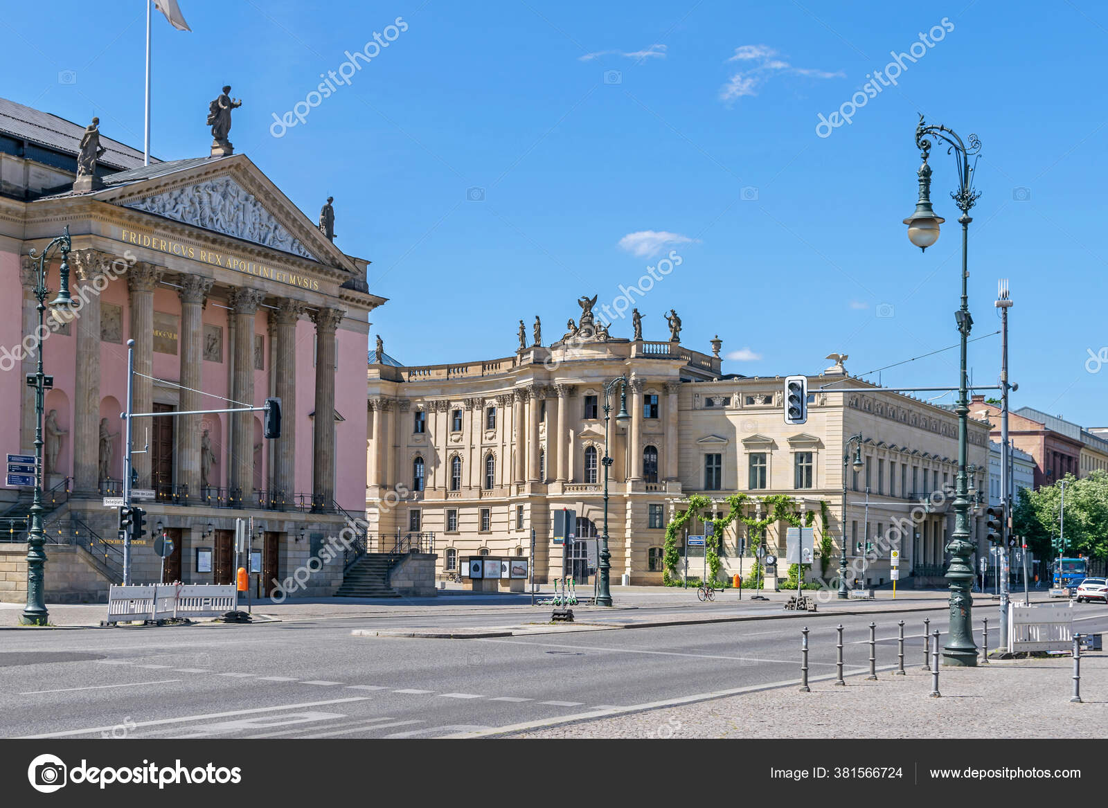 Unter Der Linden Boulevard Bebelplatz Colloquially Opernplatz State Opera Building — Stock ...