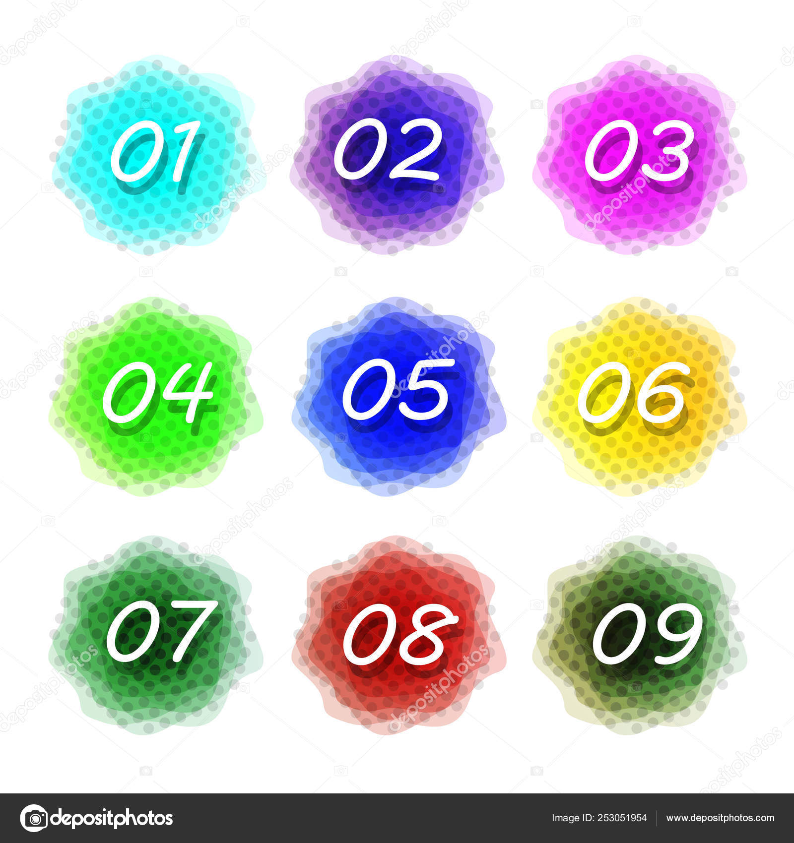 Colorful watercolor splash background. Vector elements for posters ...