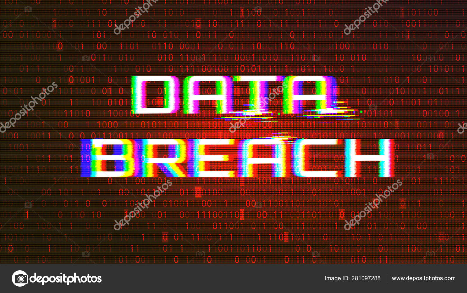 BG rouge foncé avec effet Glitch de violation de données Vecteur par ...