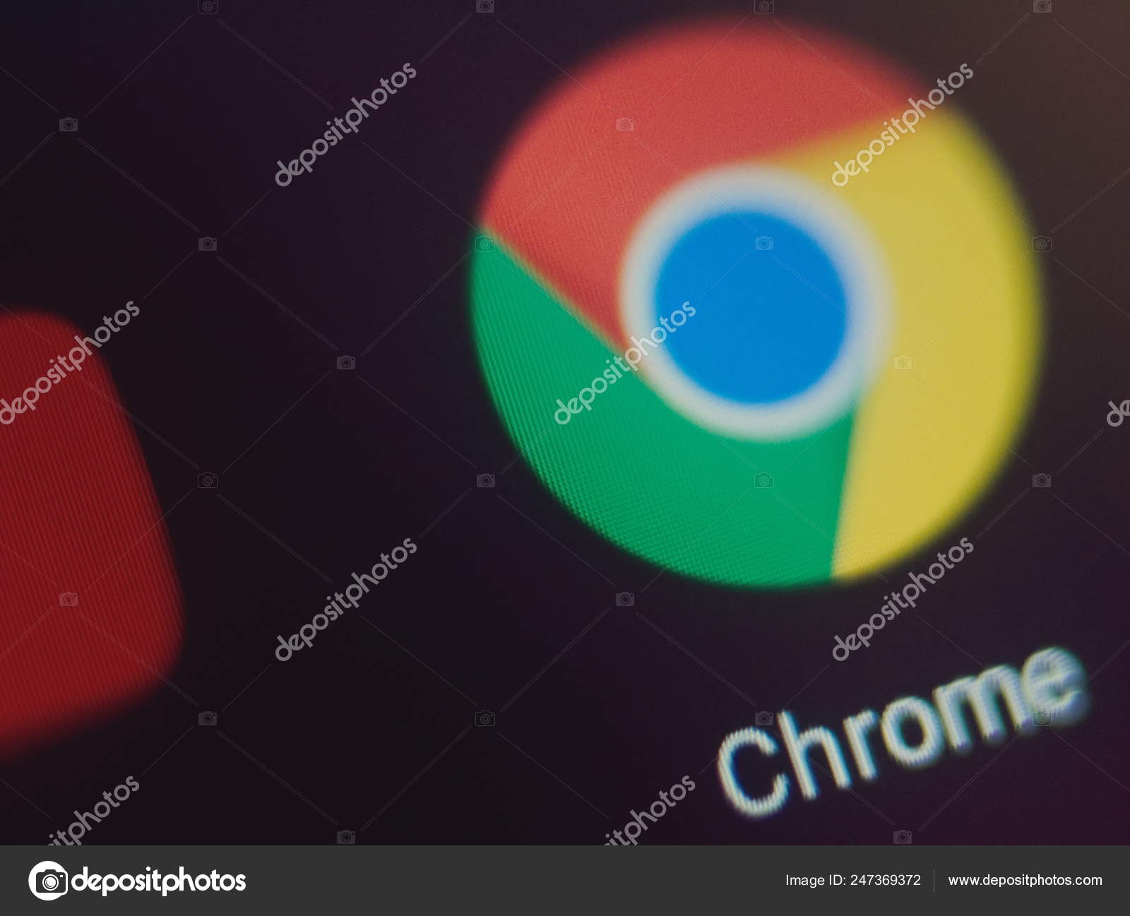 Google Chrome Icon Cell Phone Screen Macro Closeup — Stock Editorial ...