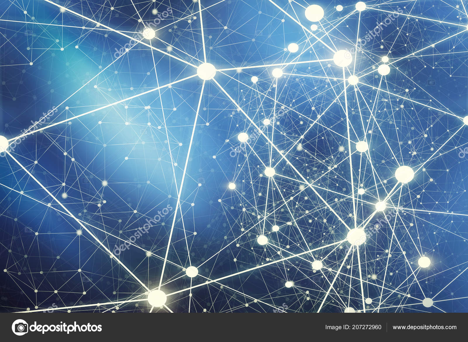 Connection Lines Symbol Blue Background Technology Background Modern ...