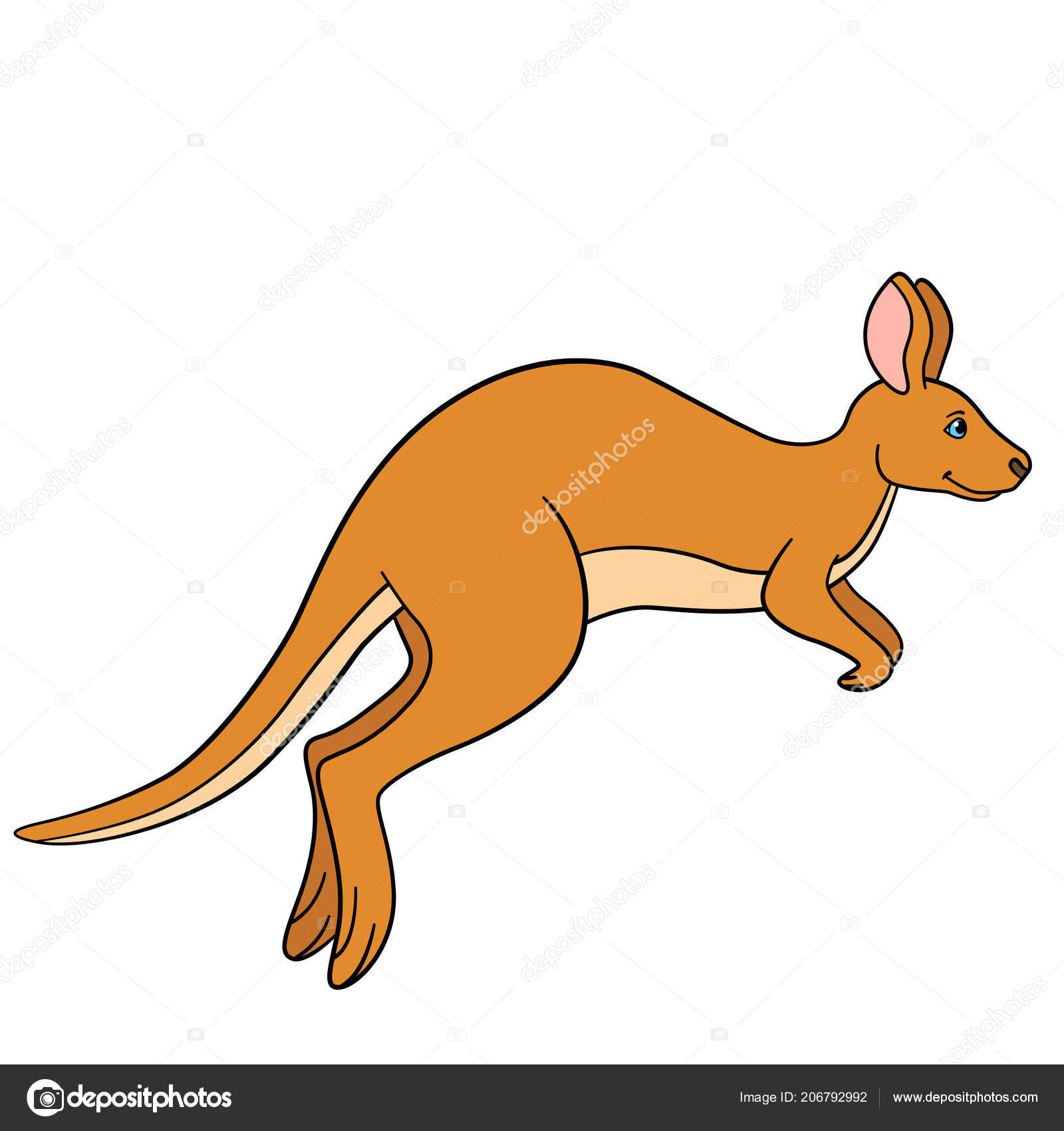 Springende Kangoeroe Cartoon