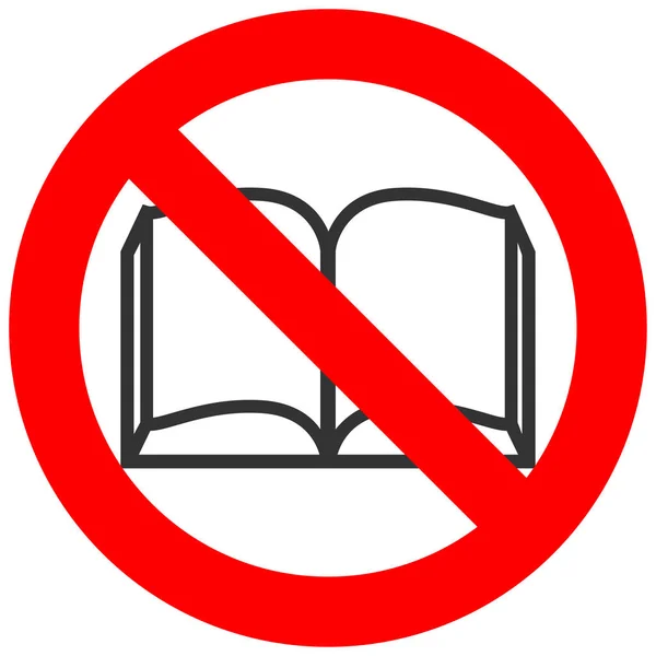 No Read A Book Sign,Vector Illustration, Isolate On White Background ...