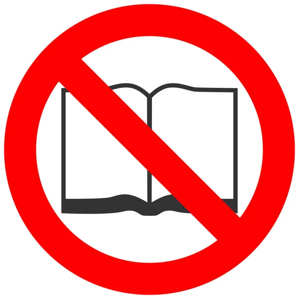 No Read A Book Sign,Vector Illustration, Isolate On White Background ...
