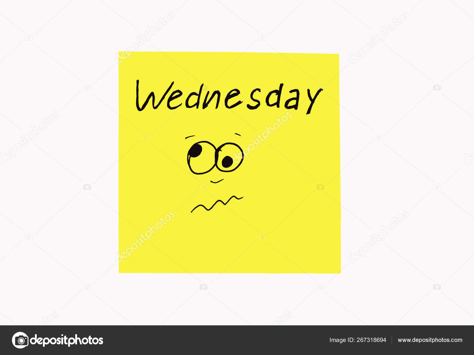 Notes stickers to remind the days of the week. Funny notes with — Stock ...