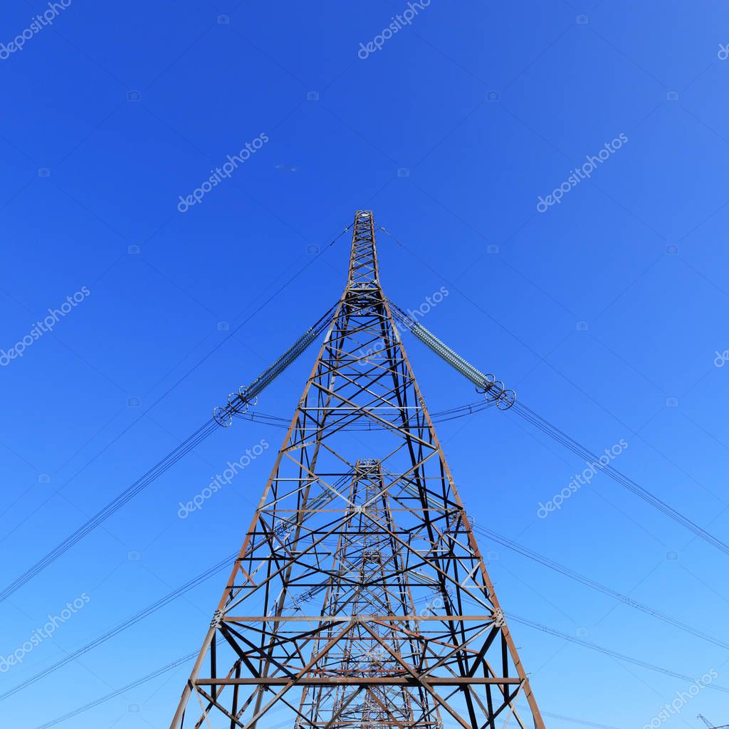 Powerline Abstract Photo Geometric Shapes Abstract Landscape — Stock ...