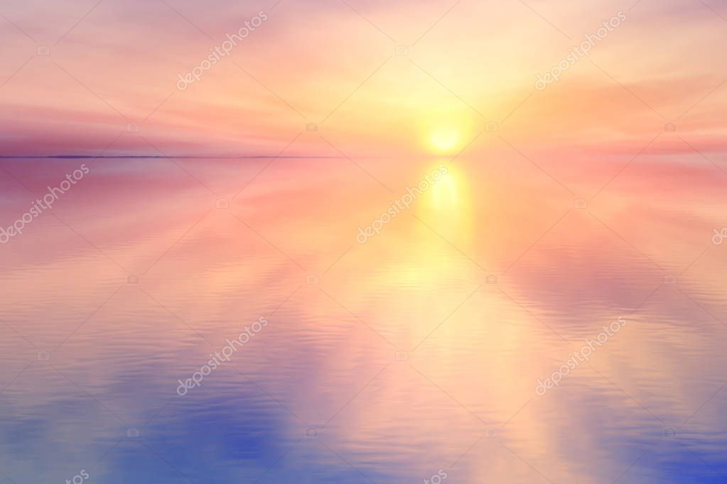 el reflejo simulado del amanecer del sol 2024