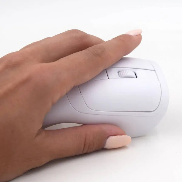 Hand holding wireless mouse Stock Photos, Royalty Free Hand holding ...