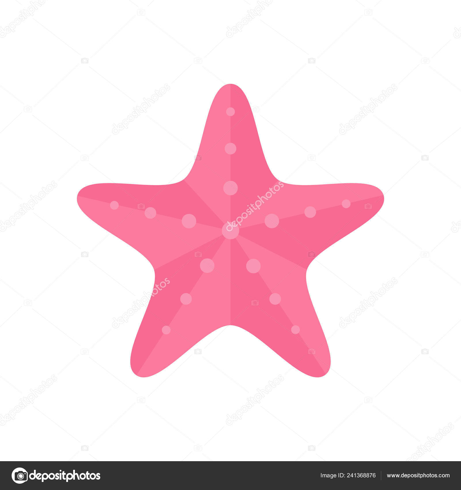 Pink Starfish Ocean Marine Animal Vector Graphic Illustration Isolated ...