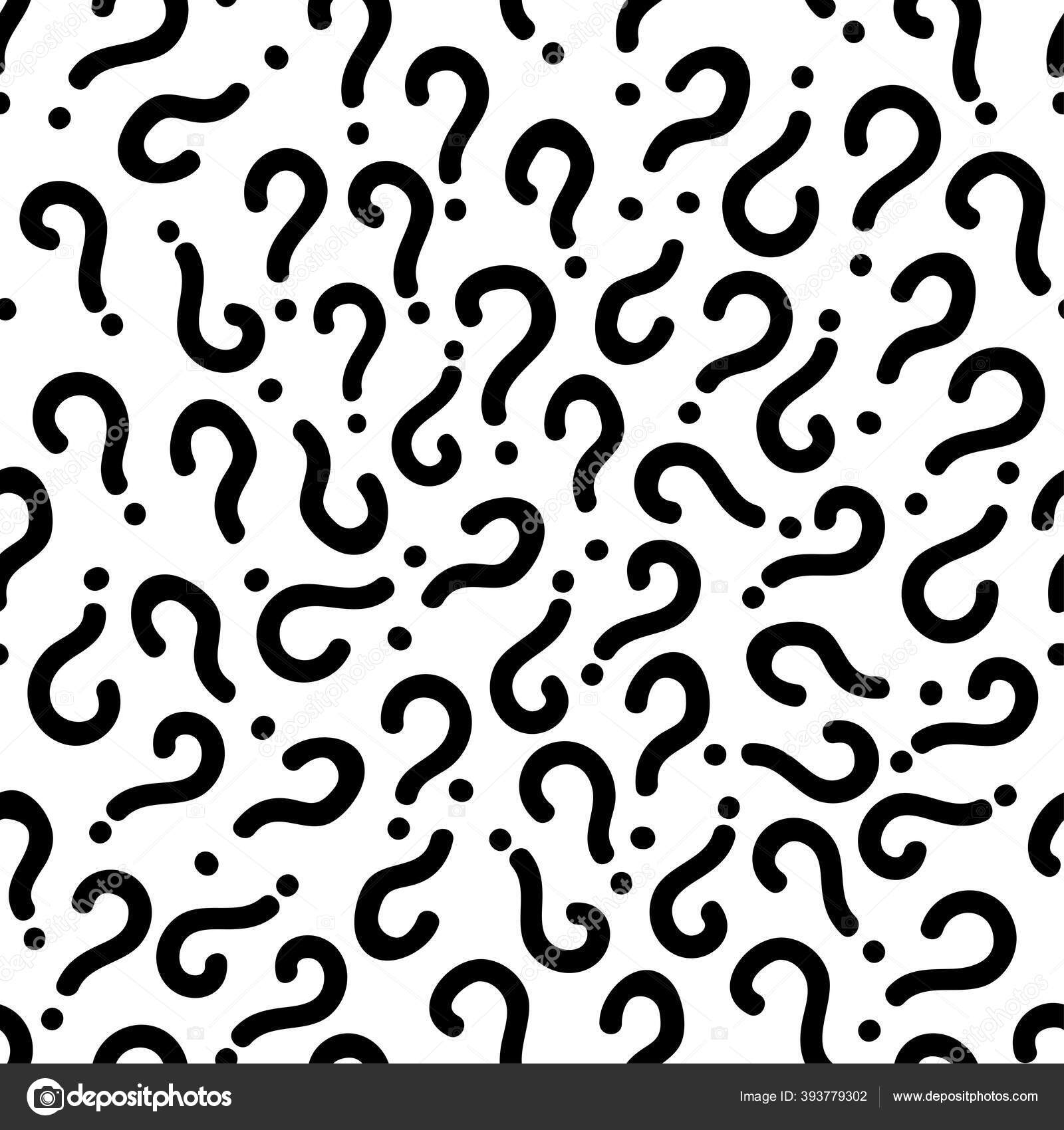 Point D'interrogation Contour Sans Couture Motif Grunge Fond — Photo de ...