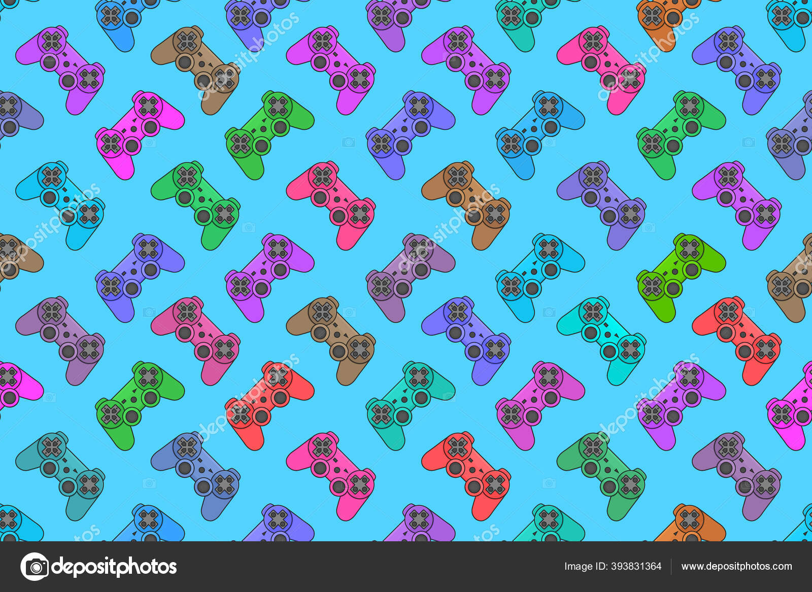 Video Game Controller Gamepad Background Gadgets Devices Seamless ...