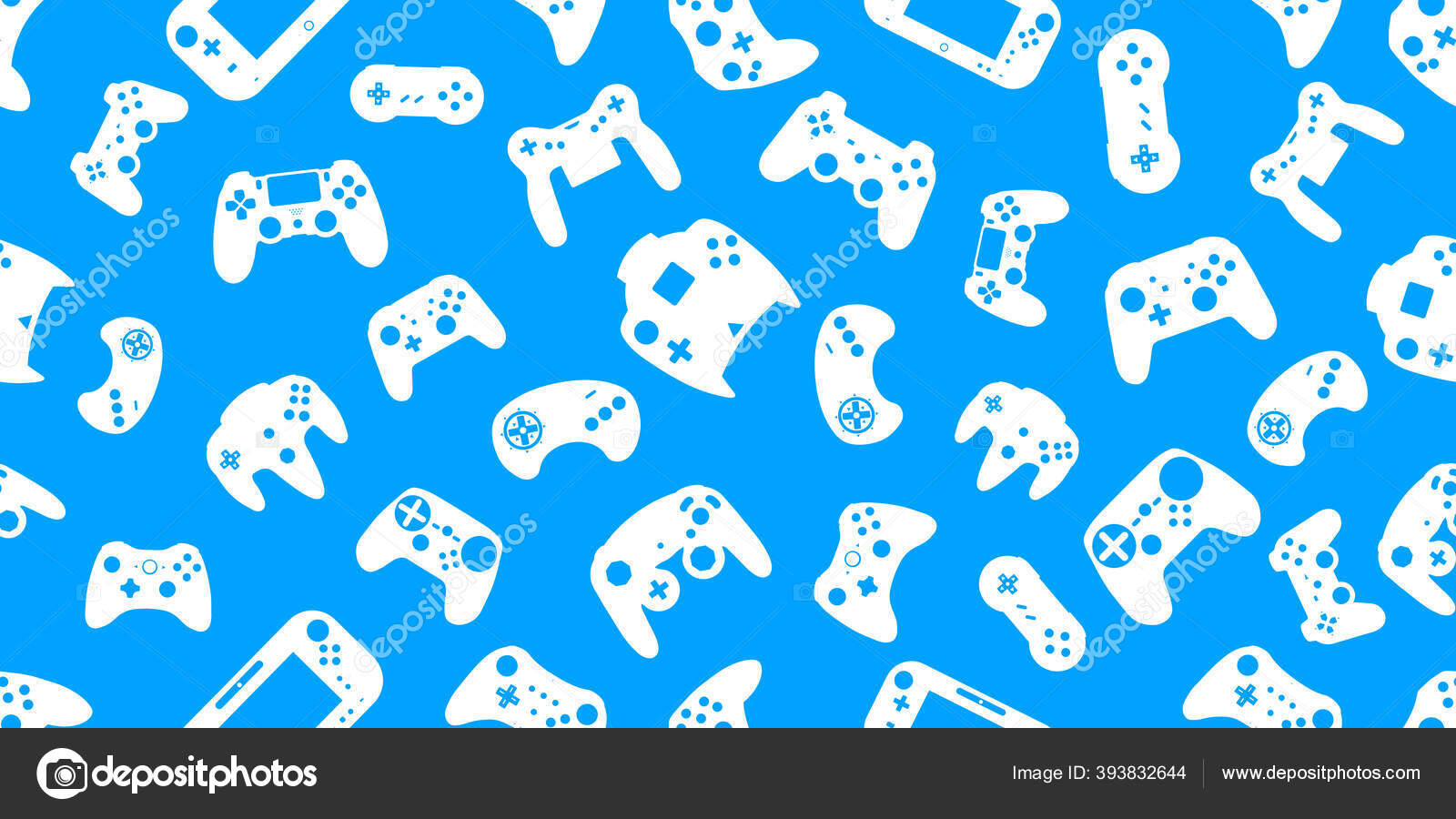 Video Game Controller Gamepad Background Gadgets Devices Seamless ...